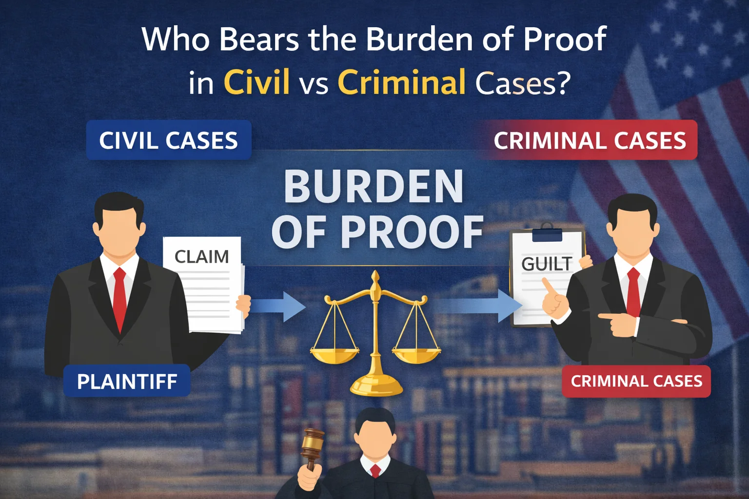 Who Bears the Burden of Proof in Civil vs Criminal Cases?