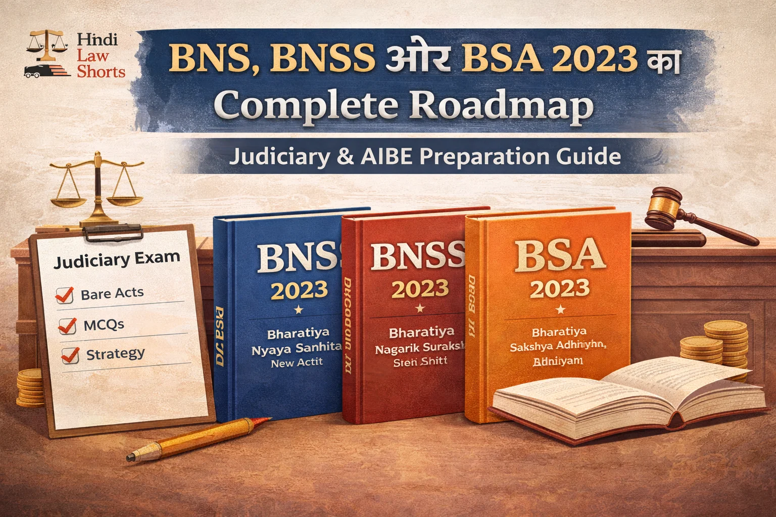 BNS, BNSS & BSA 2023 Preparation Guide for Judiciary